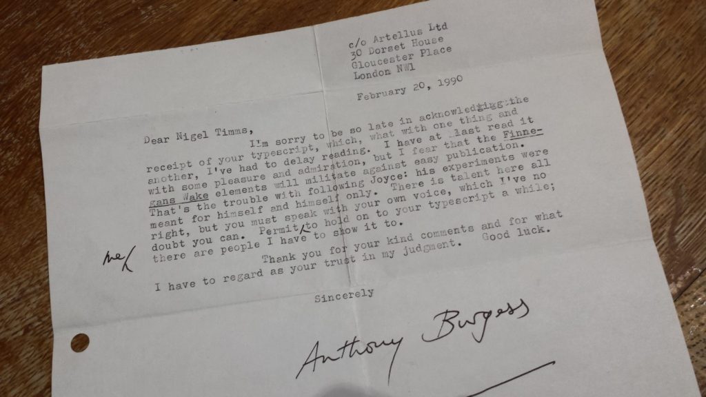 Timms letter - The International Anthony Burgess Foundation