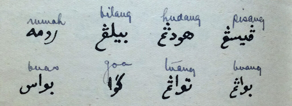 header Malay dictionary - The International Anthony Burgess Foundation